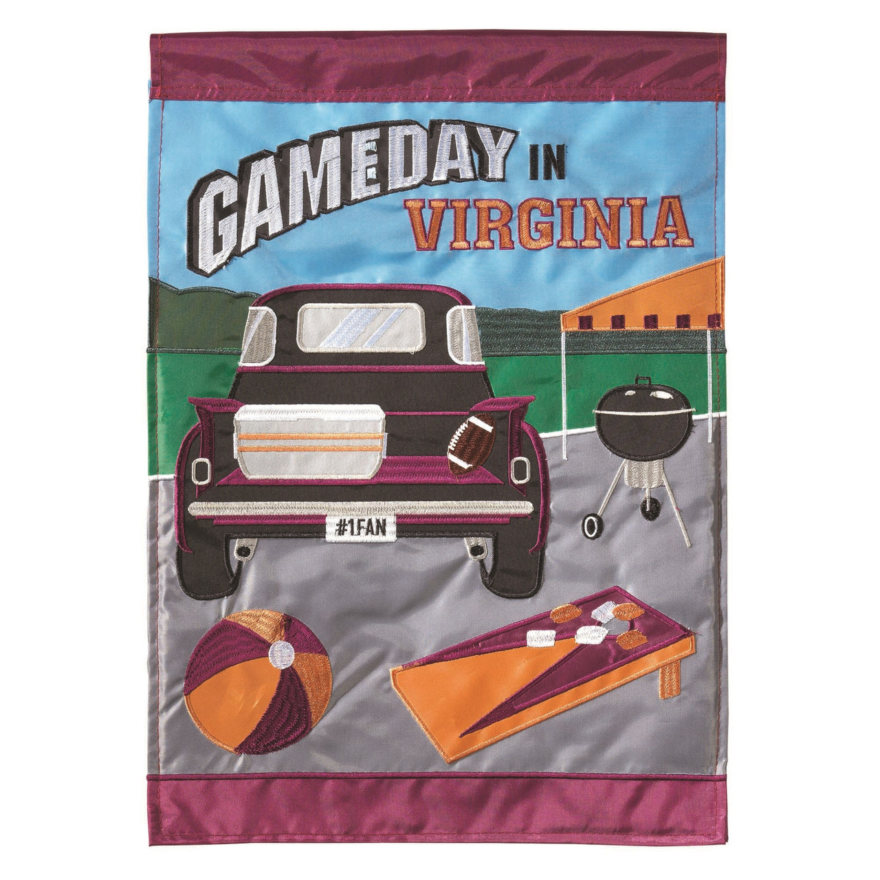 Game Day in Virginia Garden Flag 13" x 18" | Pool Central